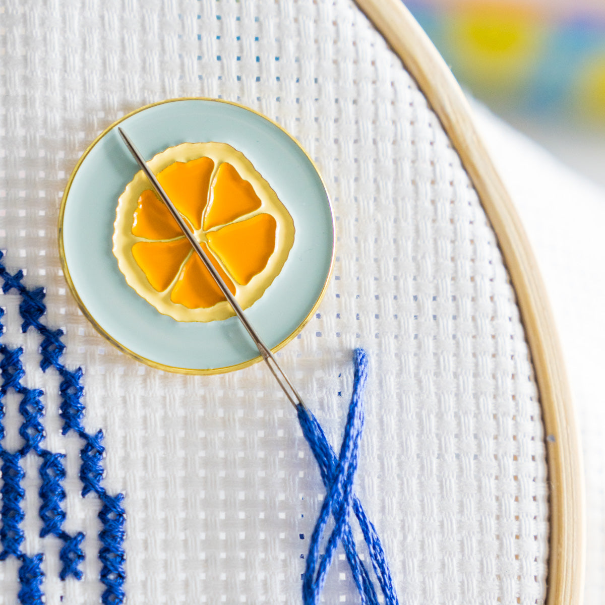 Orange Needle Minder – The Crafts Collective